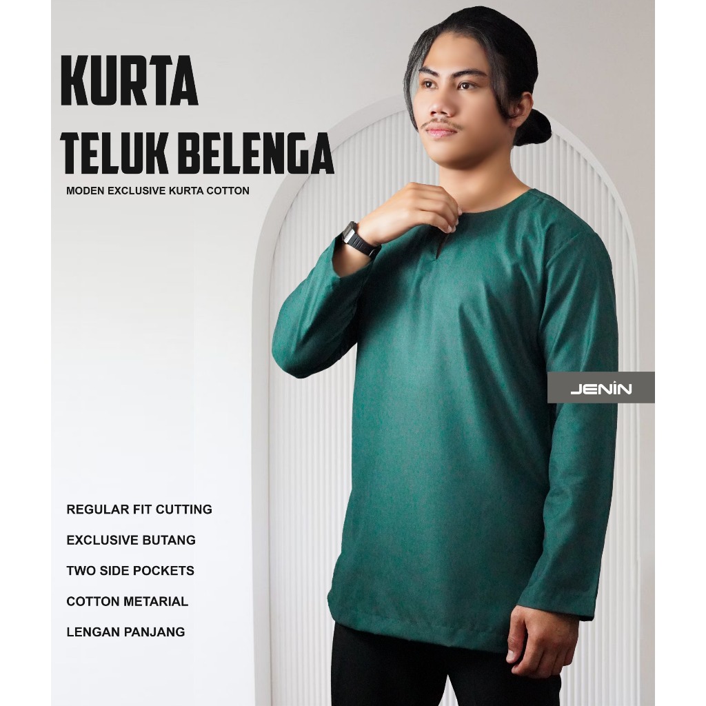 Kurta Lelaki Teluk Belanga Moden Man Kurta Eksklusif Material Cotton ...