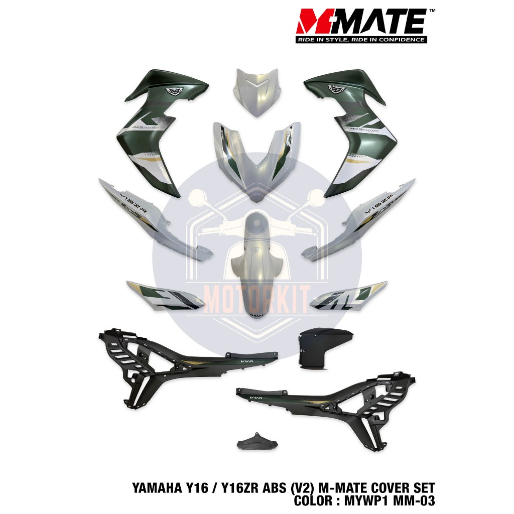 YAMAHA Y16ZR Y16 ABS V2 MMATE BODY COVER SET STICKER SIAP TAMPAL MYWP1 ...