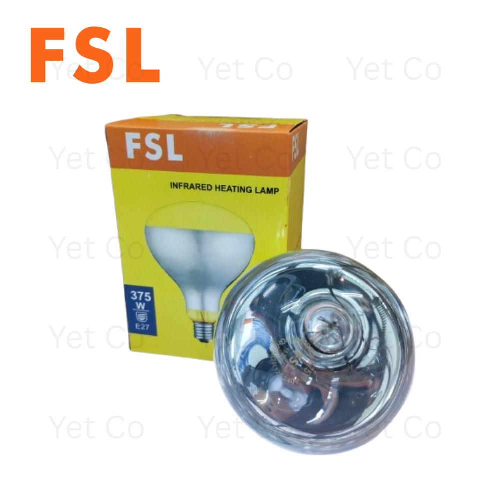 FSL Infrared R125 375w Clear Industrial Heat E27 240v Bulb Lamp ...