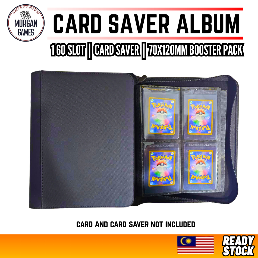 【Morgan Games】 Card Saver Album Binder Fit Card Saver English Pokémon ...