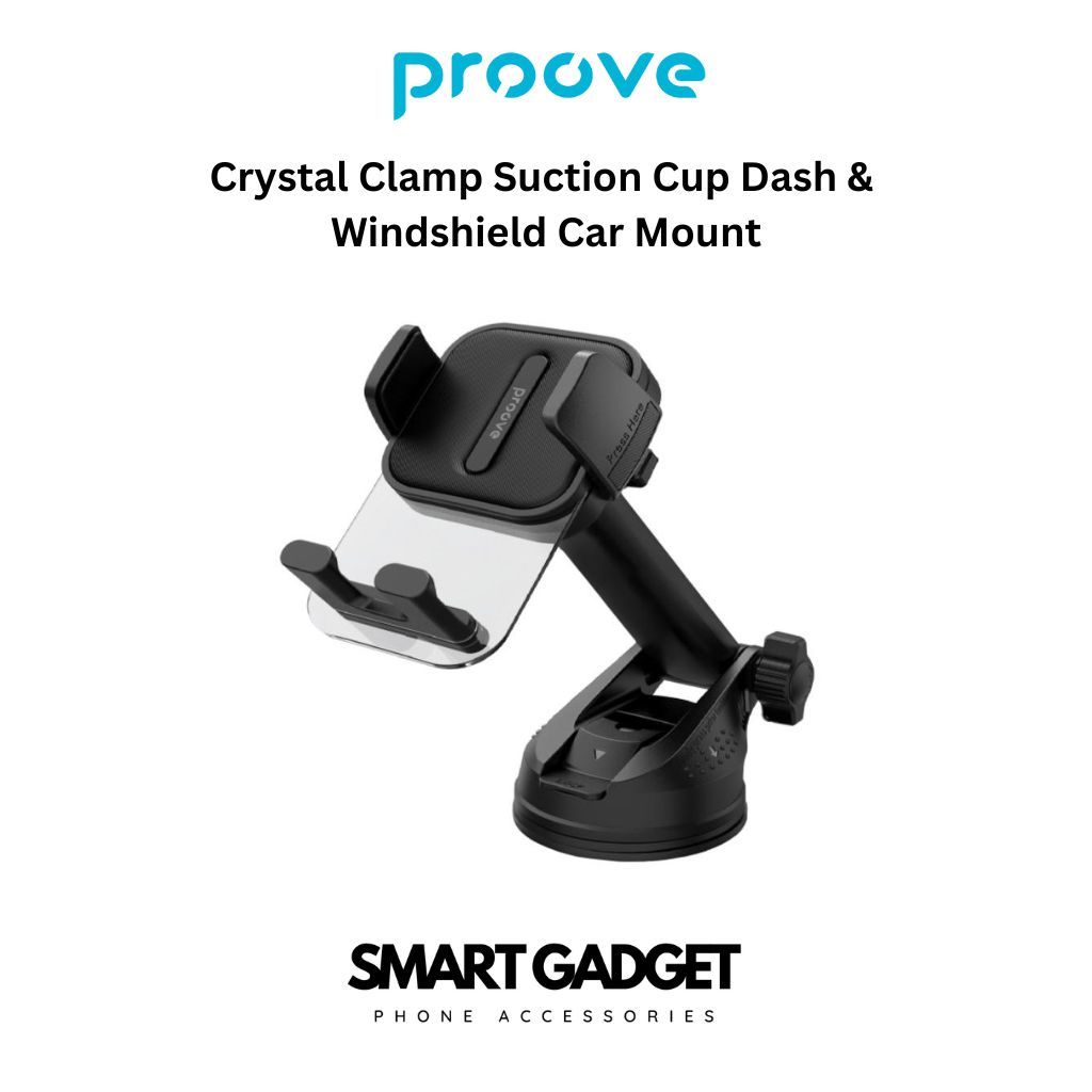 PROOVE Crystal Clamp Suction Cup Dash & Windshield Car Mount | Shopee ...