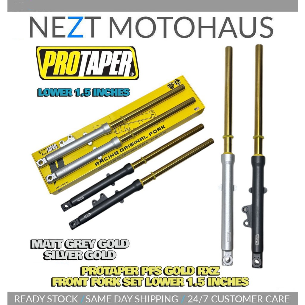 PROTAPER PFS GOLD RXZ FRONT FORK SET LOWER 1.5INCHES ( MATT GREY GOLD ...