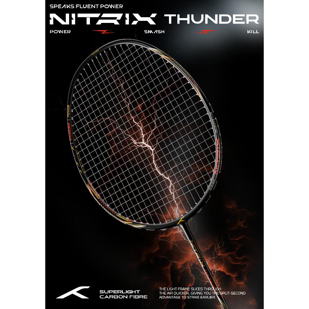 HUNDRED NITRIX THUNDER BADMINTON RACKET 4U/5U (Sportsclick) | Shopee ...