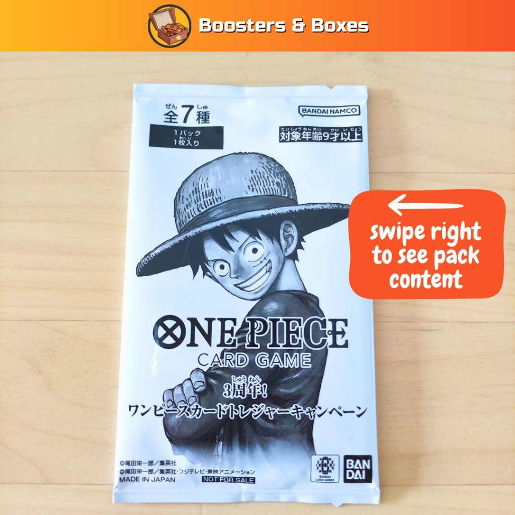 BANDAI ONE PIECE Card Game - 3rd Anniversary Treasure Campaign Pack (1 ...