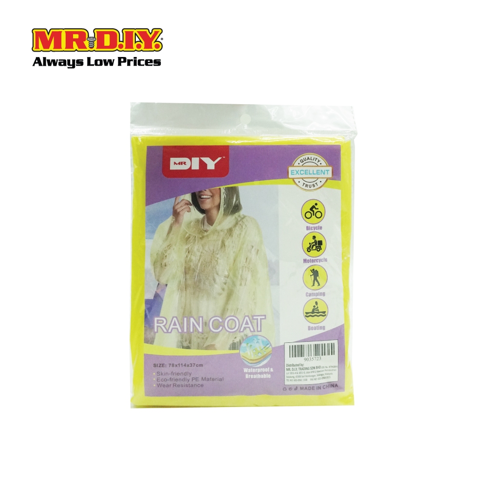 (MR.DIY) PE Raincoat (78 x 114 x 37 cm) | Shopee Philippines