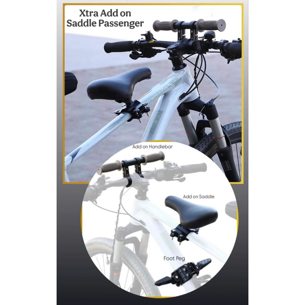 Xtra Add on front Bicycle Saddle for Passenger | Shopee Philippines