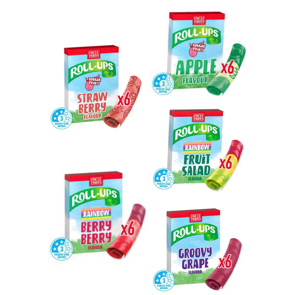 Uncle Tobys Roll-ups Fruit Salad / Strawberry / Berry / Apple /Grape ...
