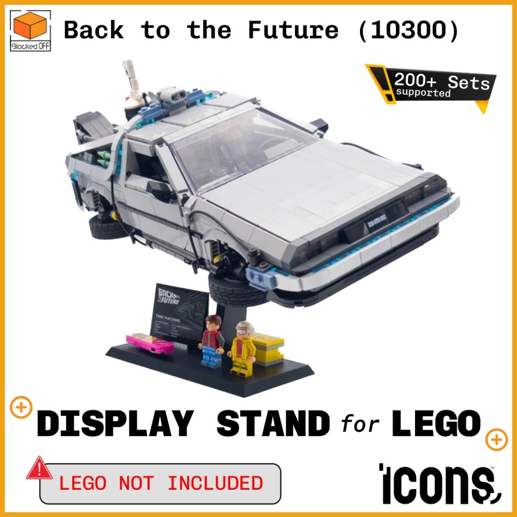 Display Stand for Lego Icons Back to the Future Time Machine (10300 ...
