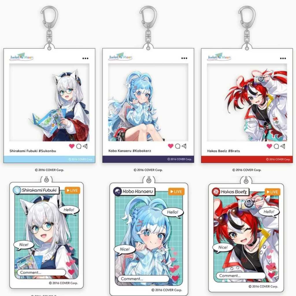 Hololive Vtuber Anime Gantungan Kunci Akrilik Anime Acrylic Keychain ...