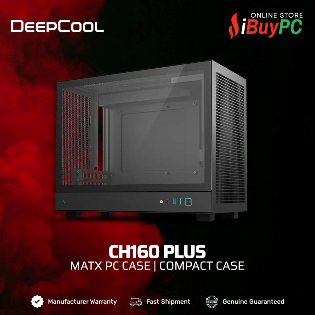 DeepCool CH160 Plus mATX PC Case (Black) | Shopee Philippines