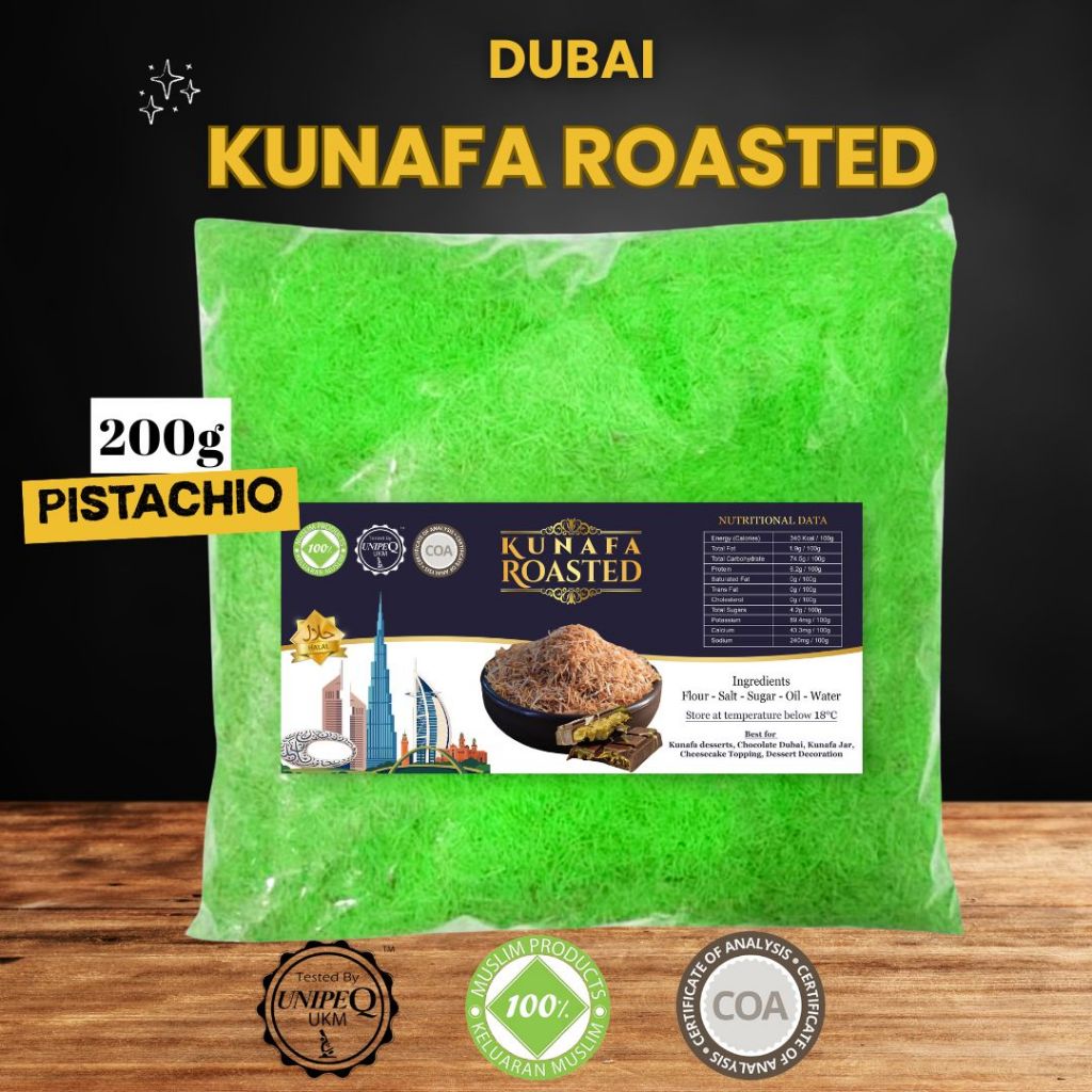 Premium Roasted Kunafa Pistachio Kataifi 200g Easy Dessert Prep ...