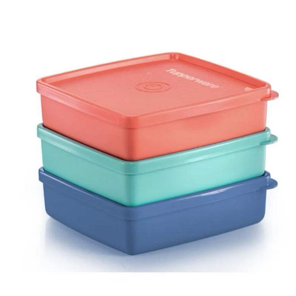 Tupperware mini square away lunch box (3pc) | Shopee Philippines