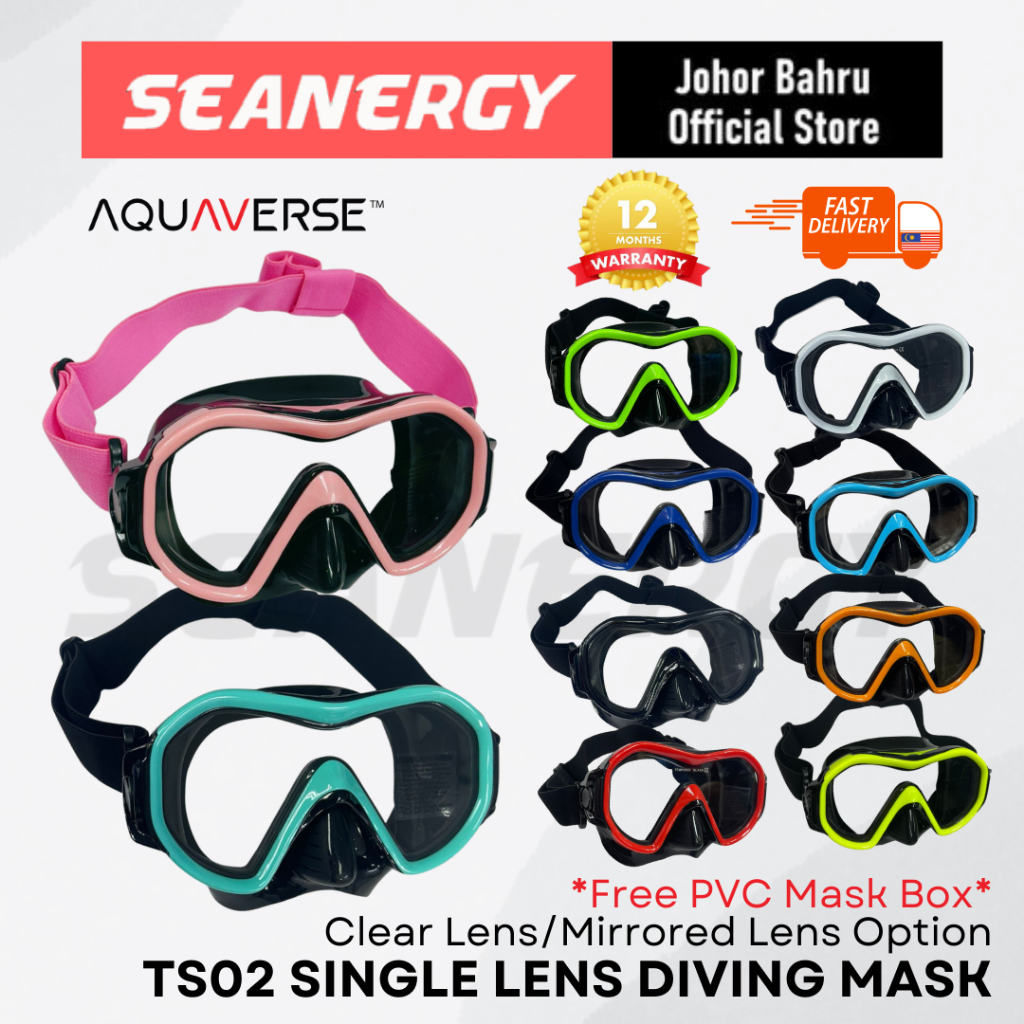 AQUAVERSE TS01 TS02 Mask for Scuba Diving Snorkeling | Shopee Philippines