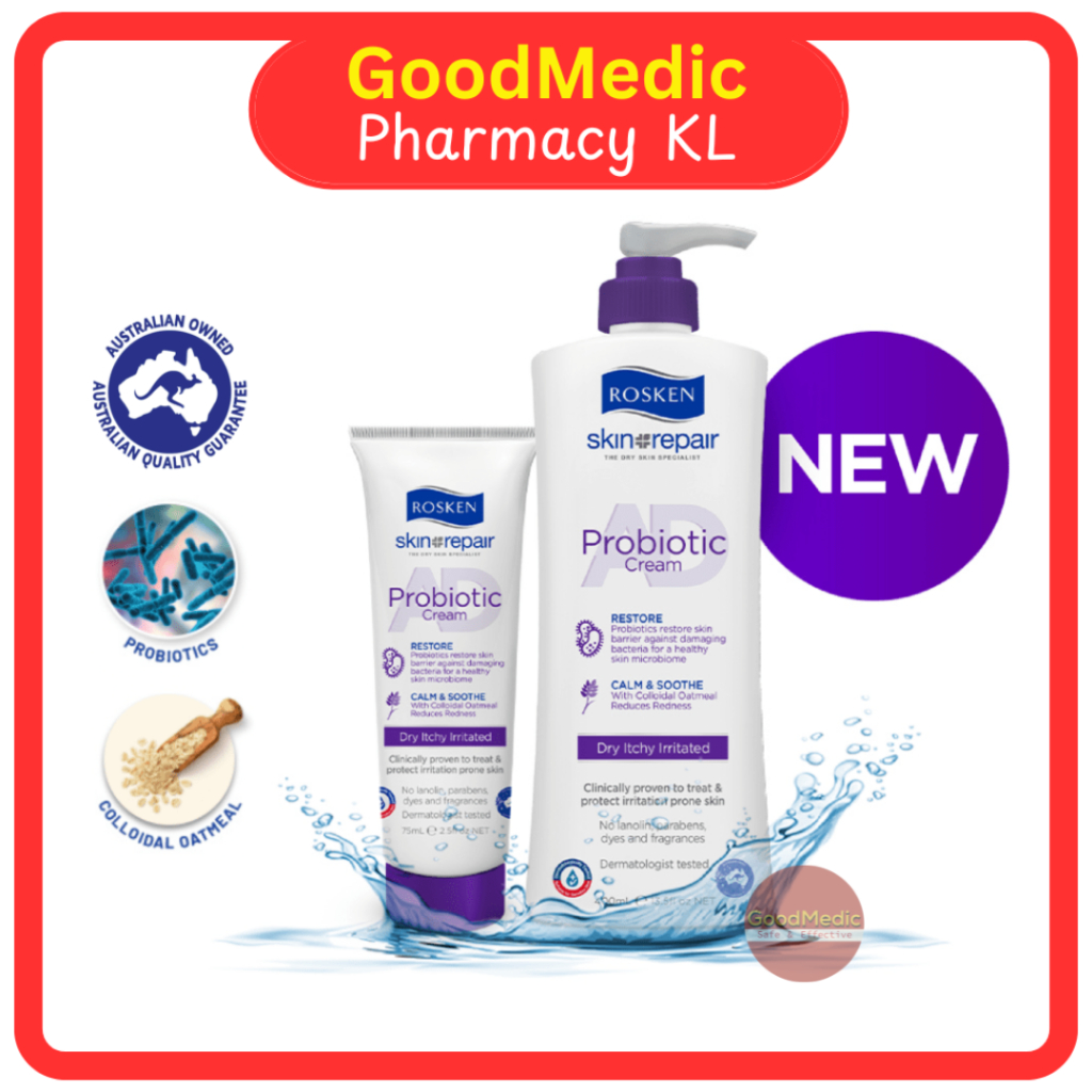 Rosken AD Probiotic Cream for Atopic Dermatitis from (400ml /75ml ...
