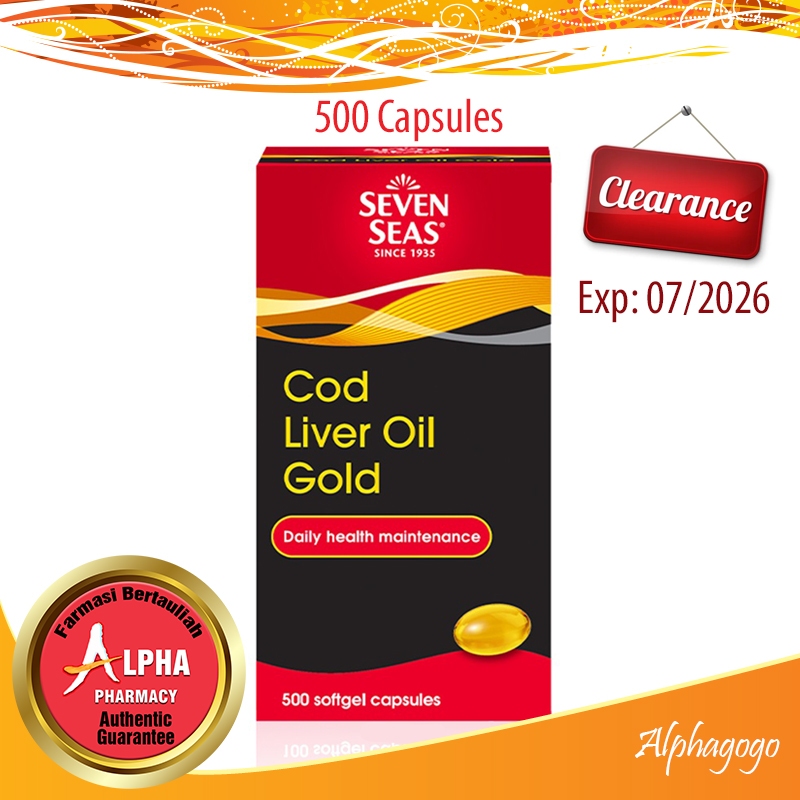 Seven Seas Liver Oil Gold (500 Capsules / 500 Capsules+100 Capsules ...