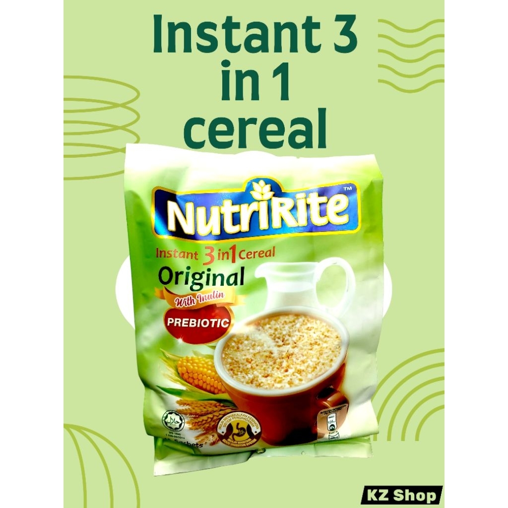 NutriRite Instant 3 in 1 Cereal For Vegetarian 15 sachets Halal ...
