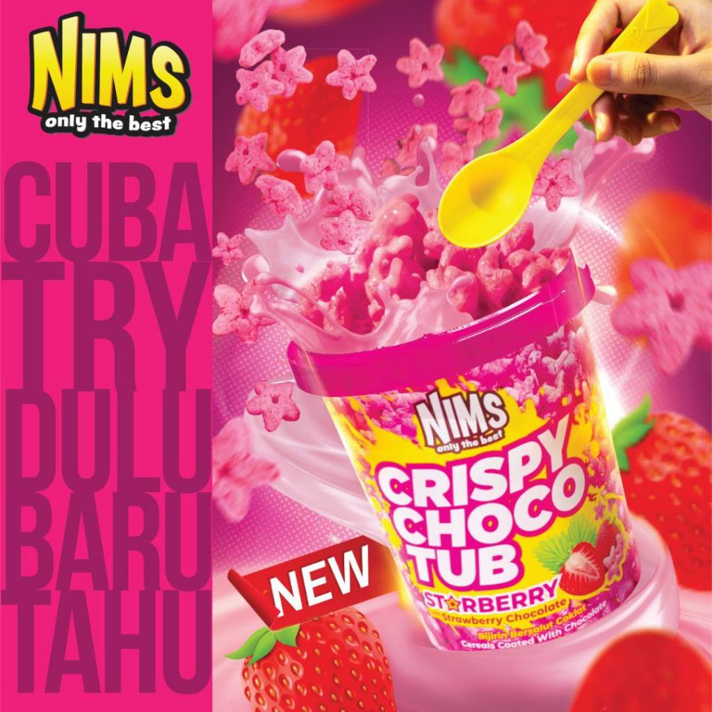 Nims Crispy Choco Tub Starberry – Strawberry Chocolate Cereal Crunch ...