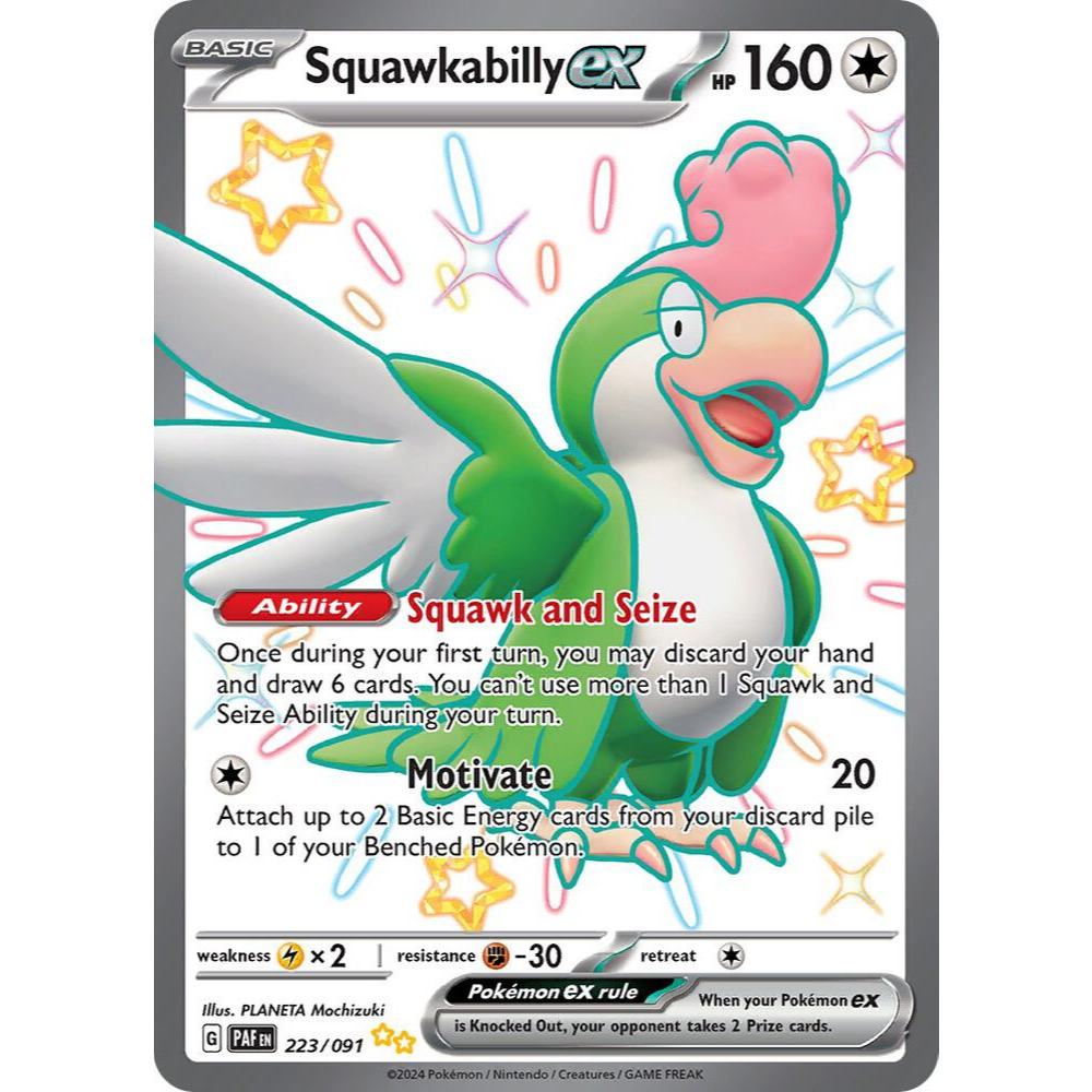 Pokémon TCG - Squawkabilly ex - 223/091 - Shiny Ultra | Shopee Philippines
