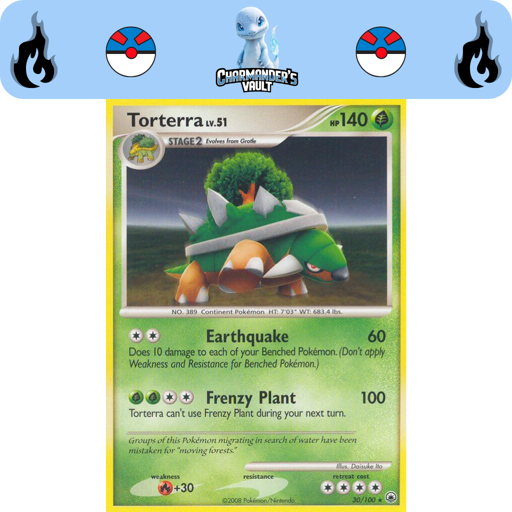 Torterra 030/100 Diamond & Pearl Majestic Dawn Vintage 2008 Pokémon TCG ...