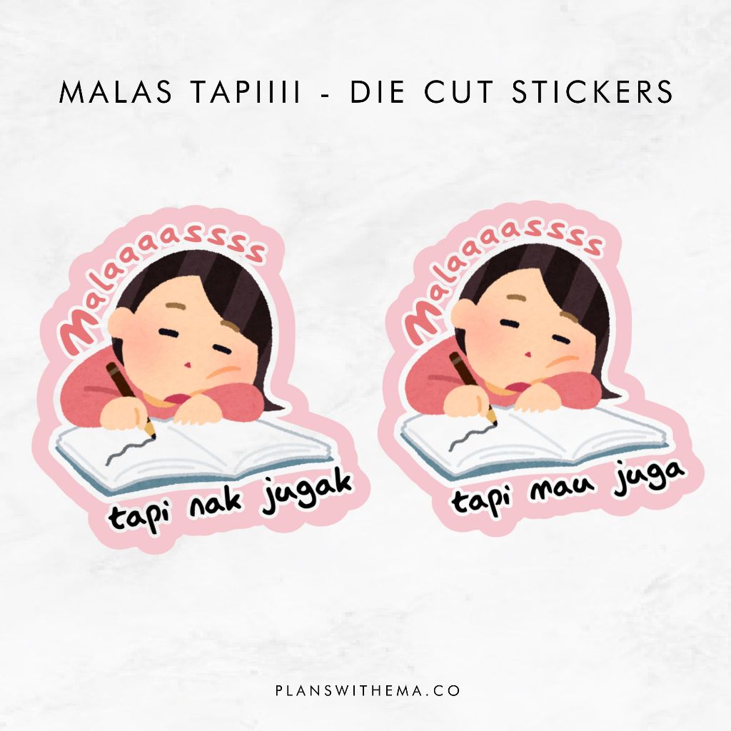 Malas Tapiiii Glitter Die-Cut Stickers | Shopee Philippines