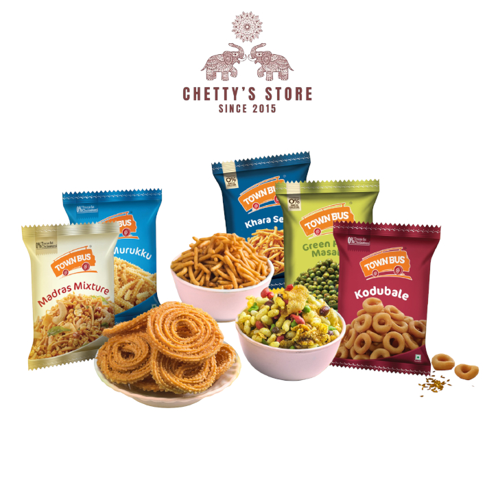 (IMPORTED) TOWN BUS INDIA SNACKS 170G INDIAN TRADITIONAL SNACKS / CHIPS ...