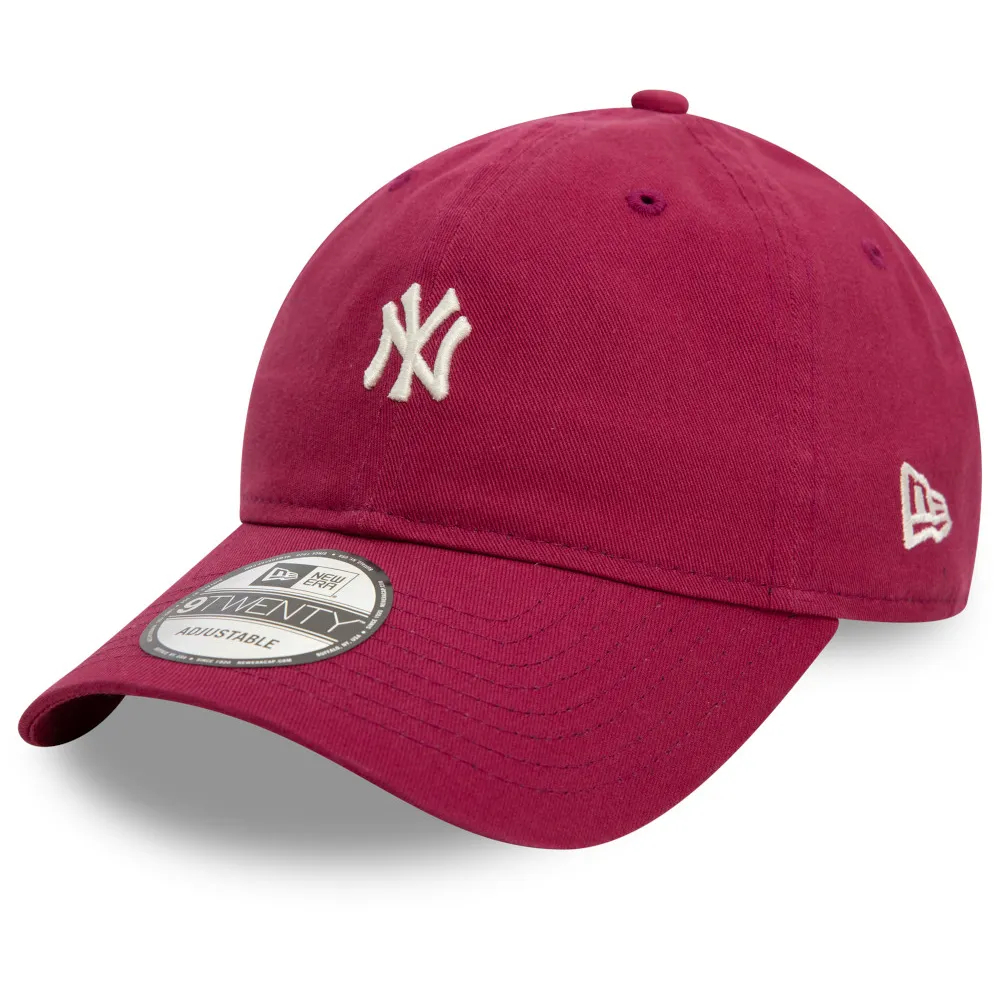 NEW ERA MLB NY New York Yankees WASHED Mini Logo 9TWENTY Wine Red ...