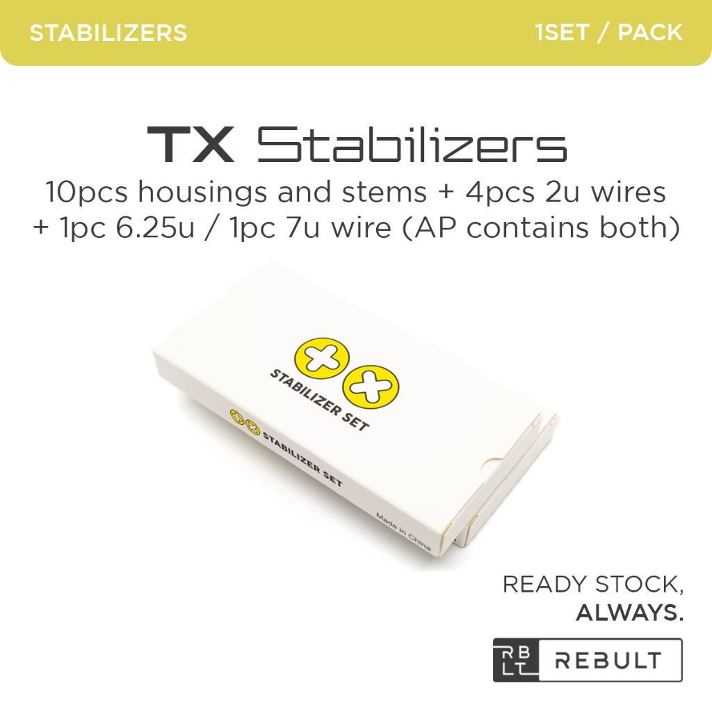 TX Stabilizers (AP) Clip-In PCB Mount Stabilizers Set for Mechanical ...