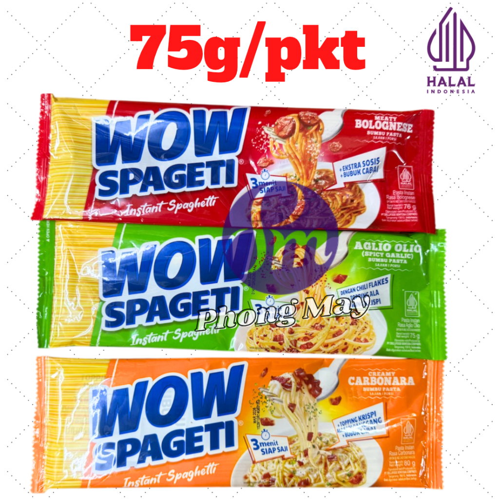 WOW SPAGHETTI / INSTANT SPAGETI / [65G-76G]AGLIO OLIO/ CARBONARA ...