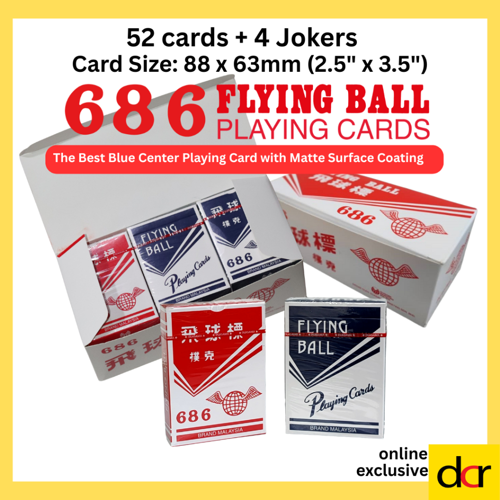 12 pcs Flying Ball 686 Standard Casino Playing Card Poker Card, 52 ...