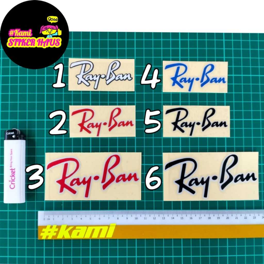 Ray Ban Sticker Cutting Overlapping Reflective ray ban rayban | Shopee ...