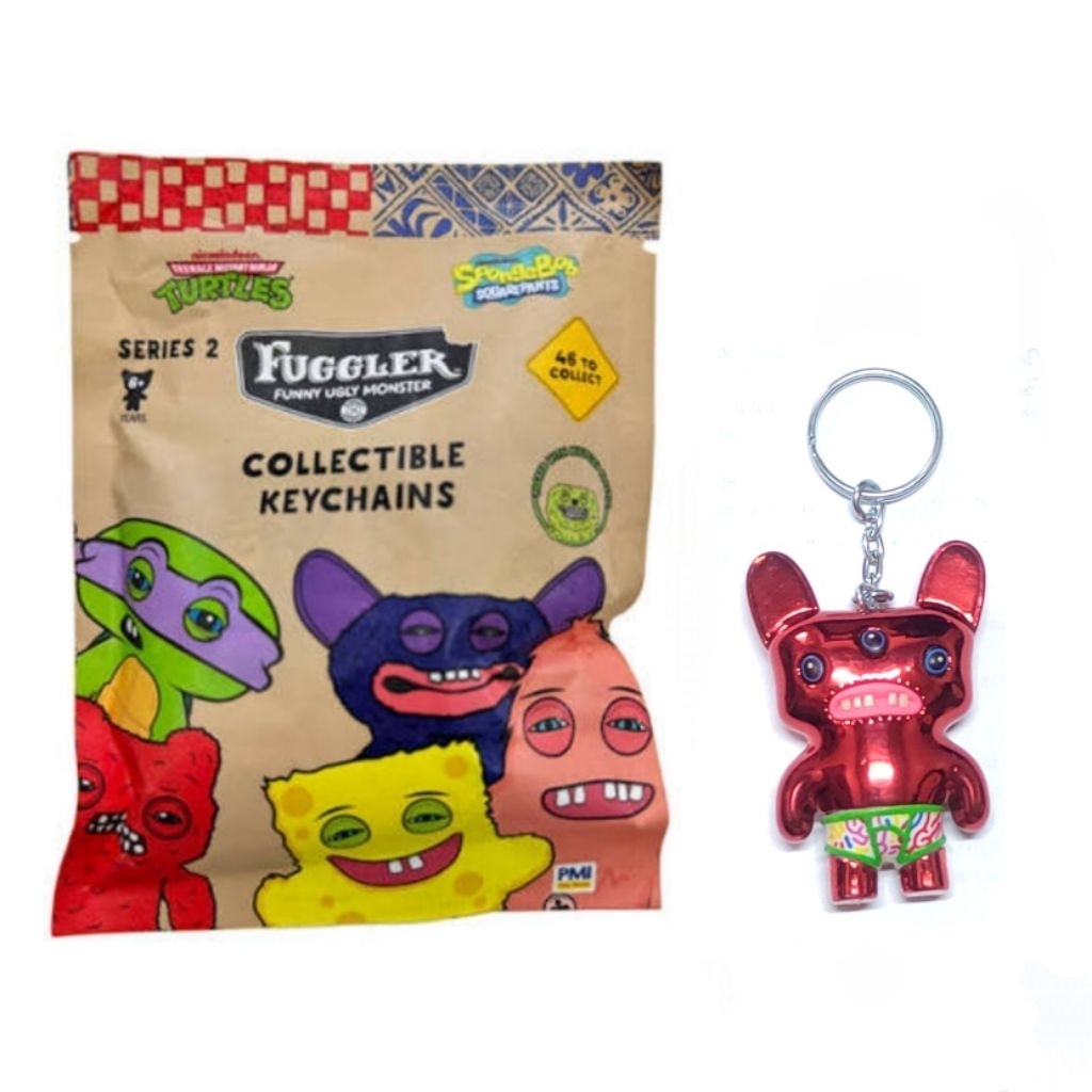 FUGGLER Collectible Keychain SERIES 2 - Common BUDGIE REEK-O (METALLIC ...