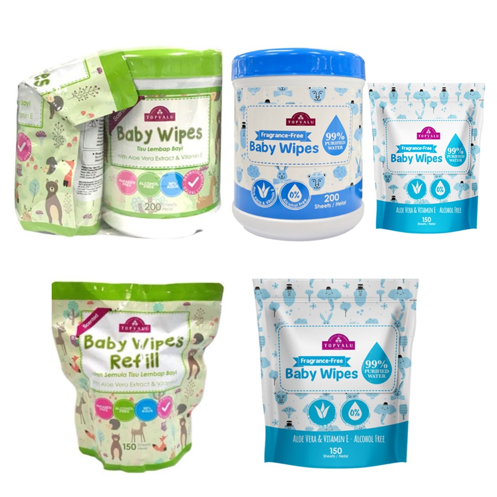 TOPVALU Baby Wipes Refill/Combo Set Aeon Baby Wet Tissue Tisu Lembap ...