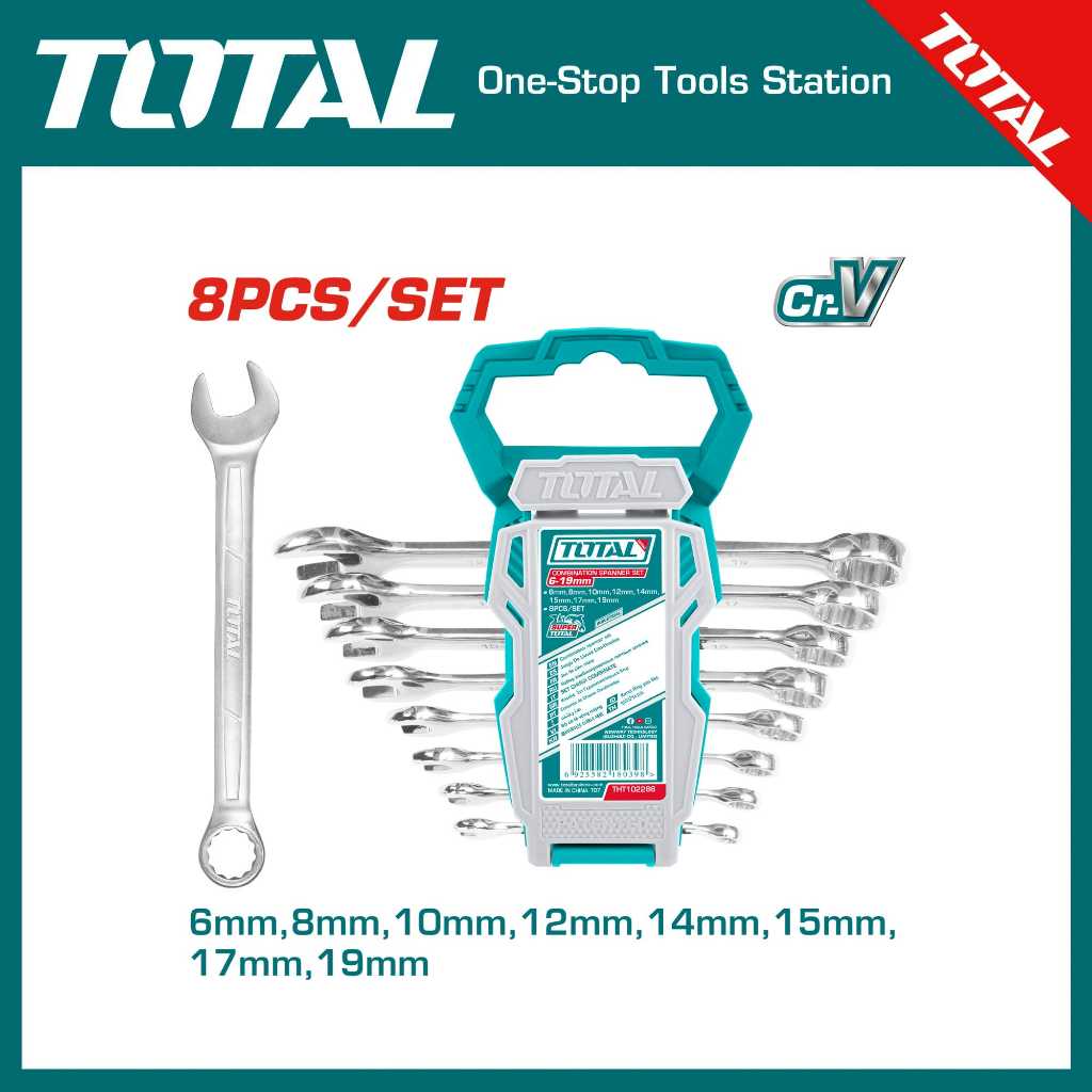 TOTAL Combination spanner set THT102286 | Shopee Philippines
