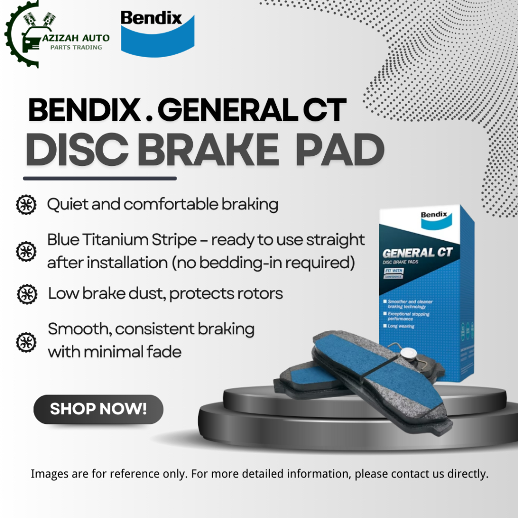 Bendix DB1785 MKT & GCT Front Brake Pad - Toyota Vios NCP93 , NCP150 (G ...
