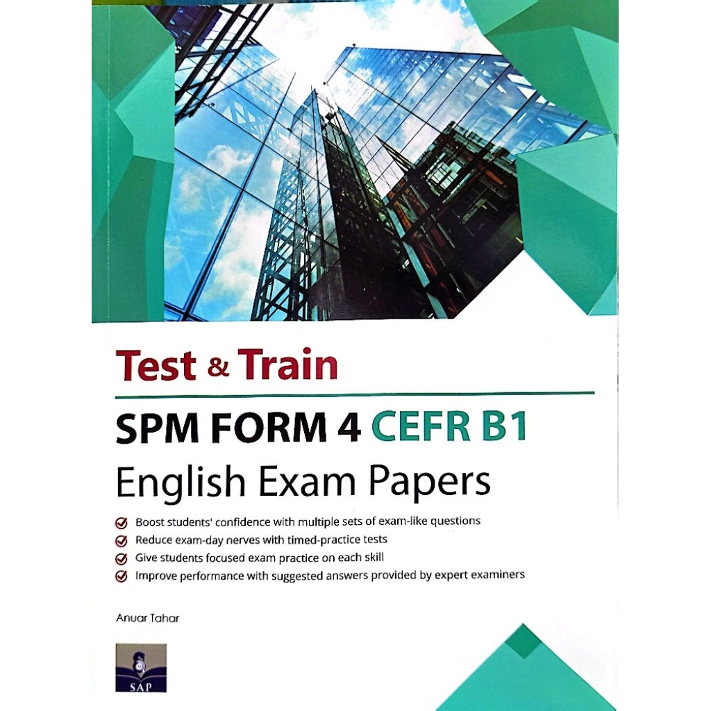 TEST & TRAIN SPM FORM 4 CEFR B1 ENGLISH EXAM PAPERS (SAP) | Shopee ...