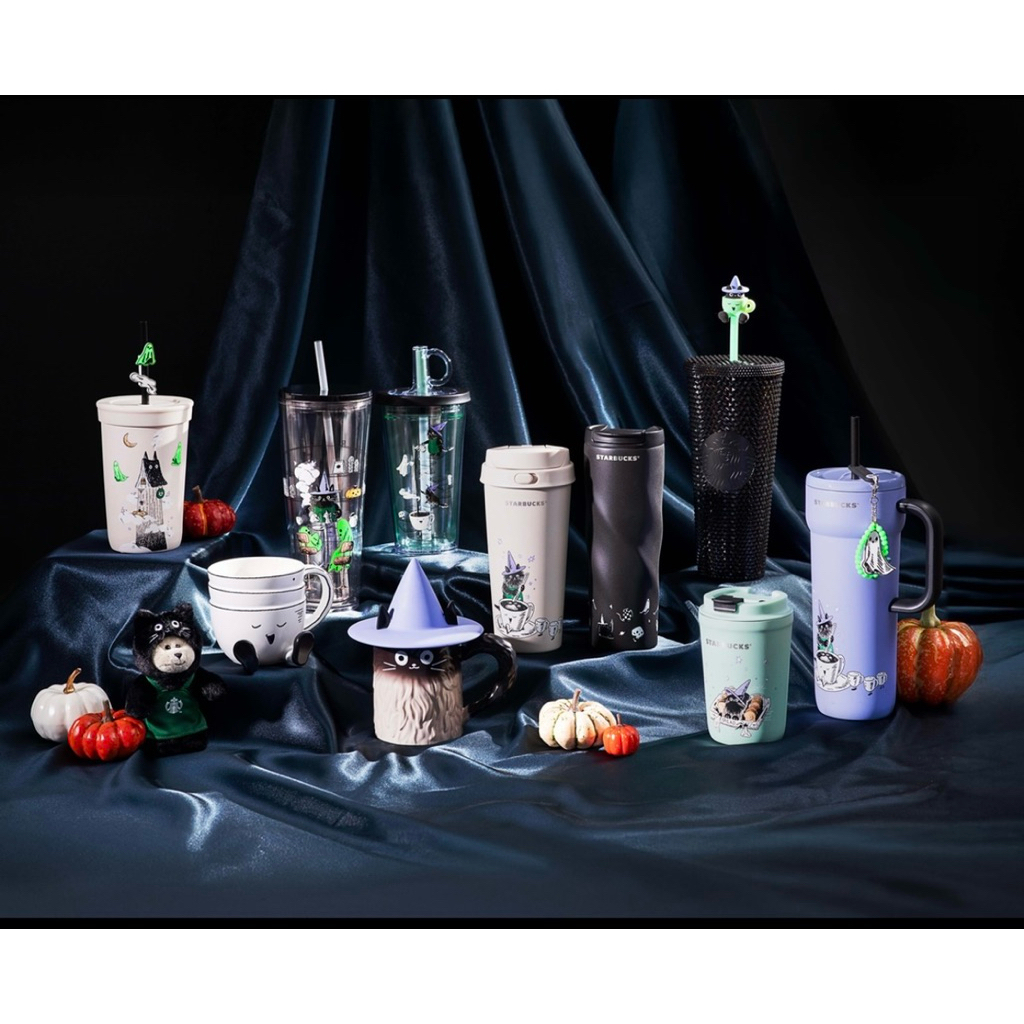 Starbucks Taiwan Halloween color changing black cat mug with lid- 12oz ...
