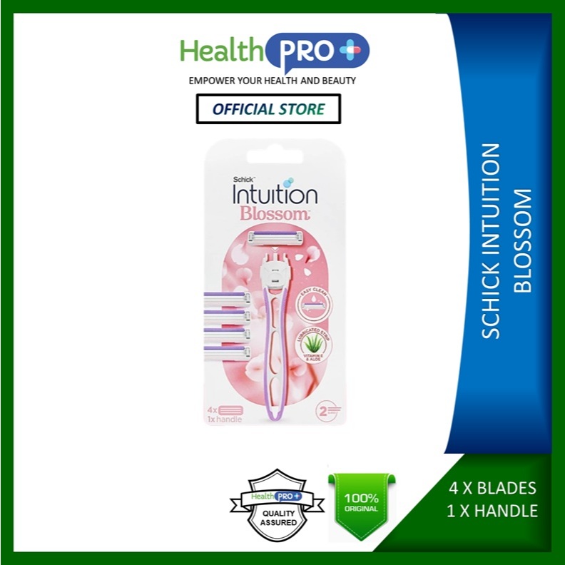 Schick Intuition Blossom Women’s Razor Blades (1 Handle + 4 Heads ...