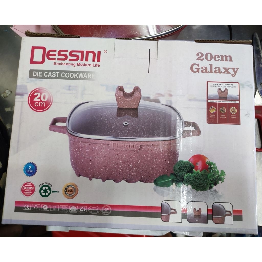 dessini 20cm die cast cookware red colour | Shopee Philippines