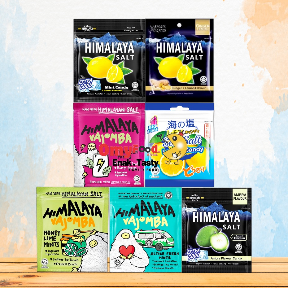 15g x 1pcs Himalaya Salt Sports Candy & Himalaya Vajomba Mints Assorted ...