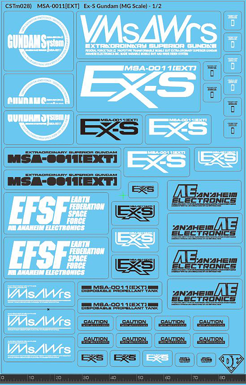 [EZ DECAL] CSTM28 MSA-0011[EXT]EX-S GUNDAM [MG SCALE] | Shopee Philippines