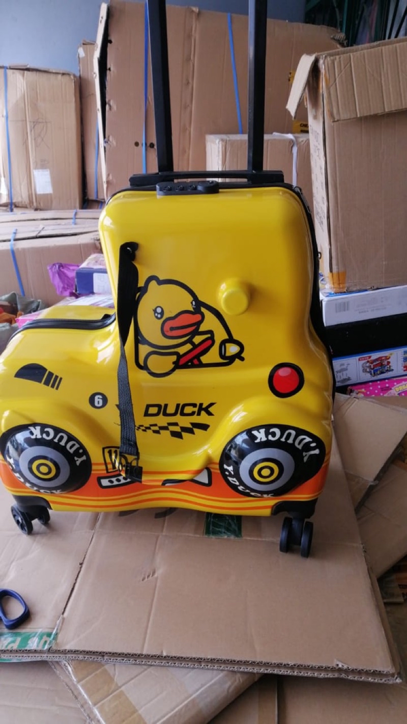 Travel L Shape Ride On Trolley Case Horse Shape Cartoon Luggage Bagasi ...