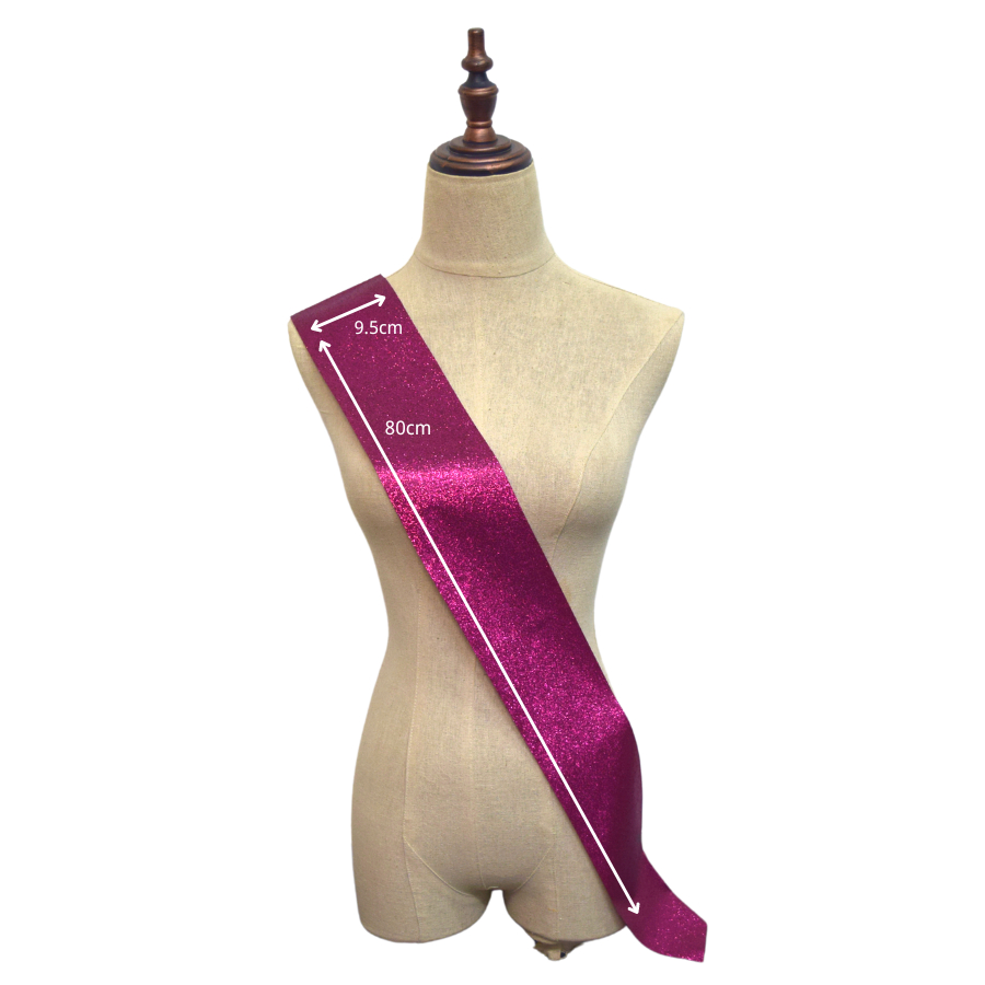 Kain Selempang Glitter Custom Shine Sash Custom Selempang 8 Colour ...