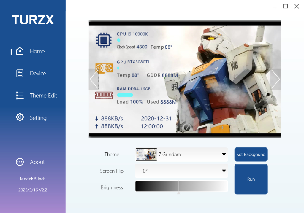 Turing 5 inch IPS Sensor Panel Display Smart Screen Monitor Dynamic ...