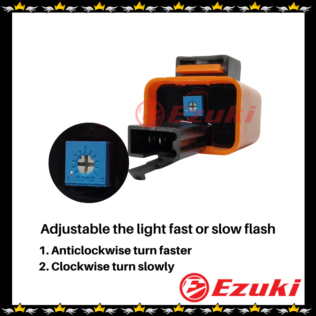 EZUKI Flasher Relay Adjustable Led Signal Condenser Honda RS-X RSX 150 ...