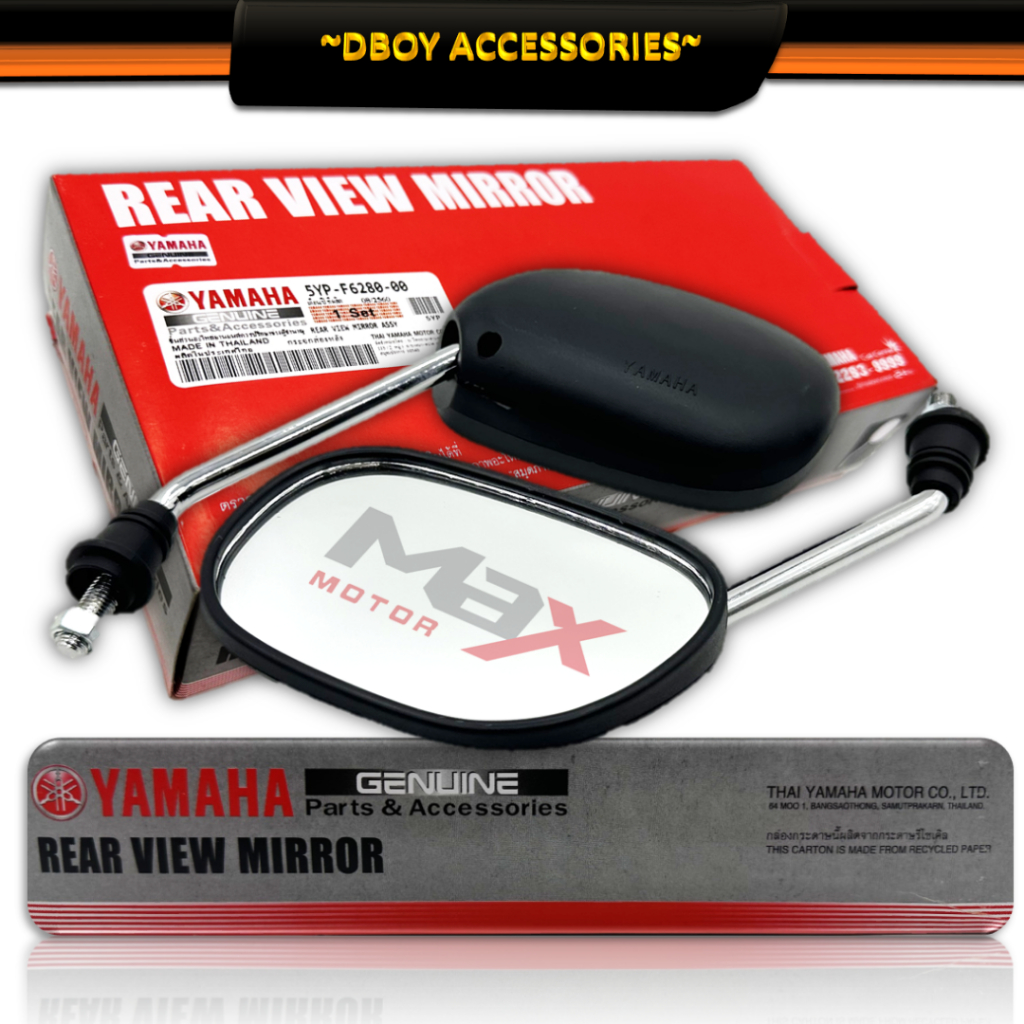 YAMAHA SIDE MIRROR CHROME CERMIN SISI BATANG CHROME Y15\LC135\NVX155\SRL115\SRL110\Y125\Y100 ...