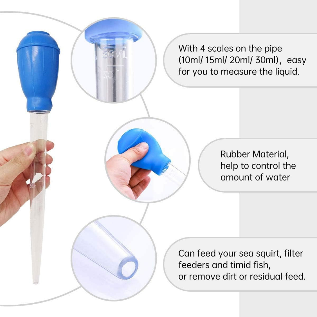 Aquarium suction pipe sedut dropper feeder siphon pipettes penyedut ...