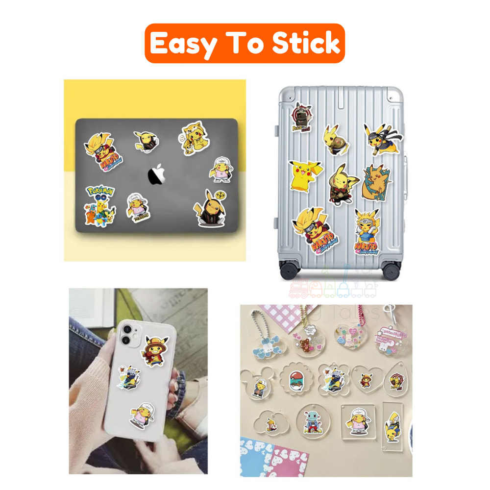 ToyTales POKEMON STICKER Set [63pcs] Pikachu Stickers For Kids Stiker ...
