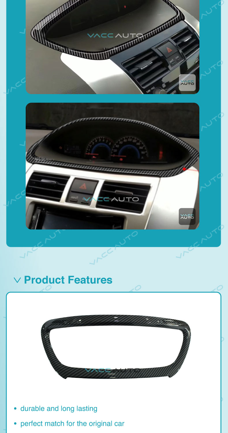 Toyota Vios (2nd Gen) Meter Lining Carbon Fiber Design Trim 2007-2012 ...