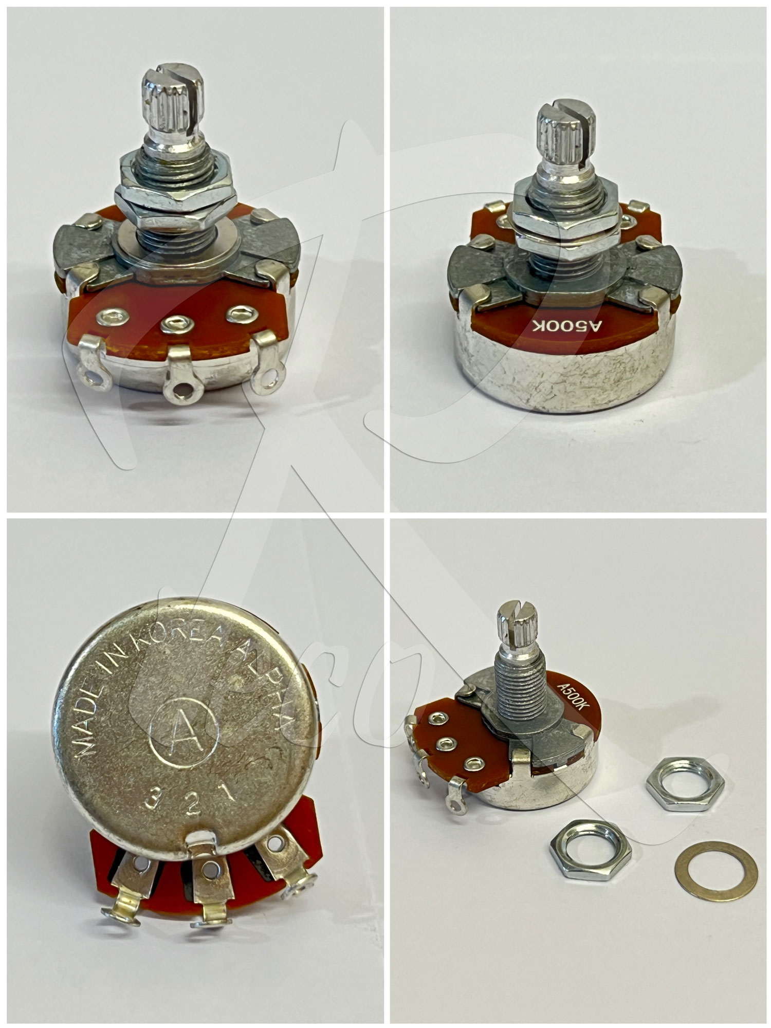 RM Alpha A250K B250K A500K B500K Audio Linear Guitar Tone Volume Pot ...