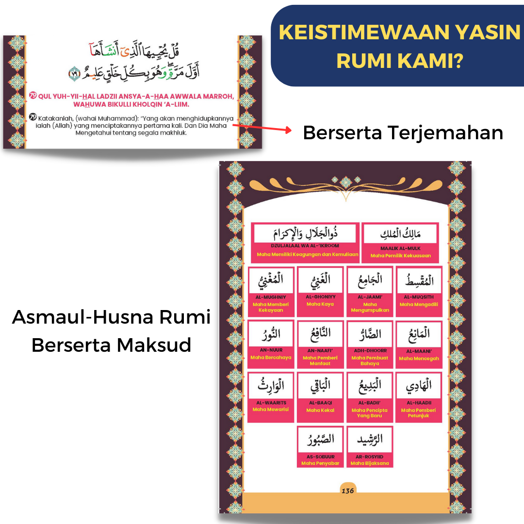 Fykids - SURAH YASIN, TAHLIL AND PRAYER WITH THE READING OF RUMI - Size ...